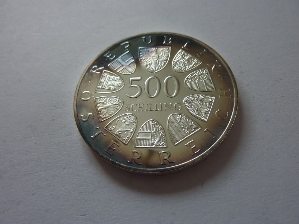 500 Schilling-Silbermünze : 100 Jahre Wiener Rathaus 1983 (Neu (gemäss Beschreibung)) in Birrwil ...