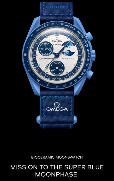 OMEGA x SWATCH, MISSION TO THE SUPER BLUE MOON PHASE (Neu und originalverpackt) in Bellmund für ...