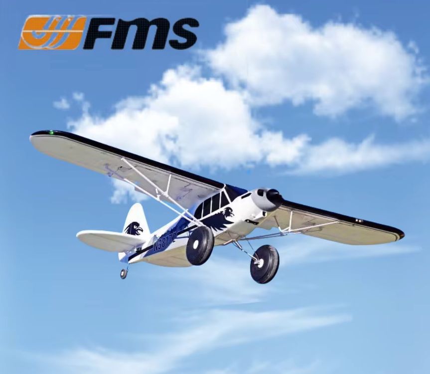 FMS Piper PA-18 Super Cub, Spw. 1300mm, Flaps, PNP (Neu und ...