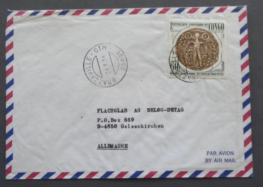 Kongo Luftpostbrief nach Deutschland (Gebraucht) in Aesch BL für CHF 2 ...