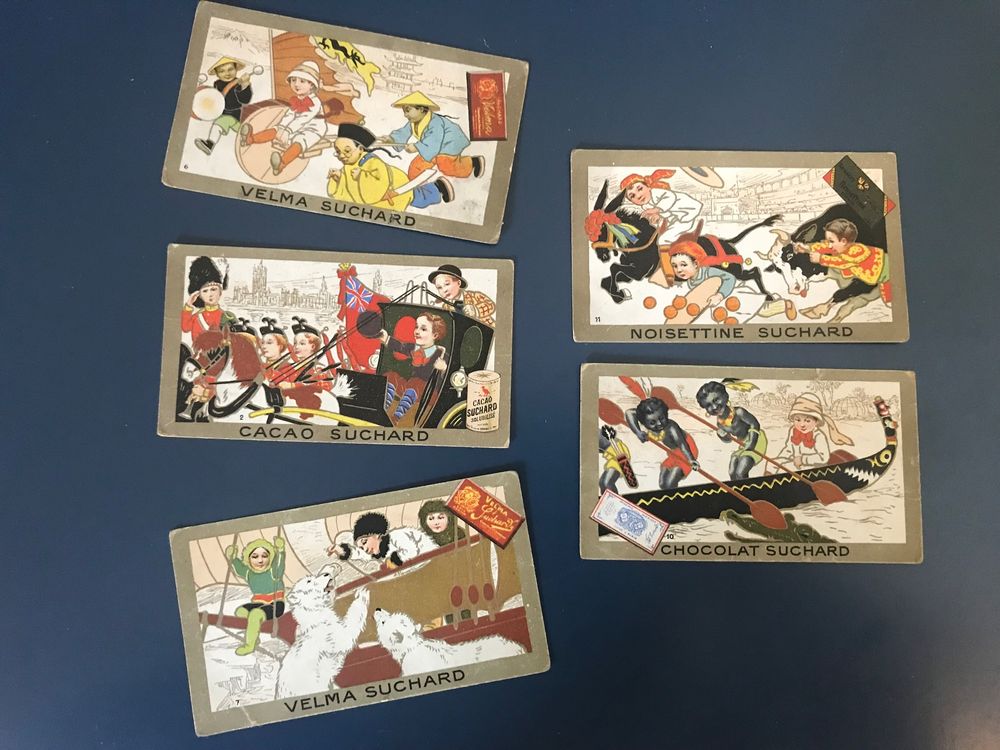 Chocolat Suchard (Velma) - Lot de 5 chromos publicité 1900 (Gebraucht ...
