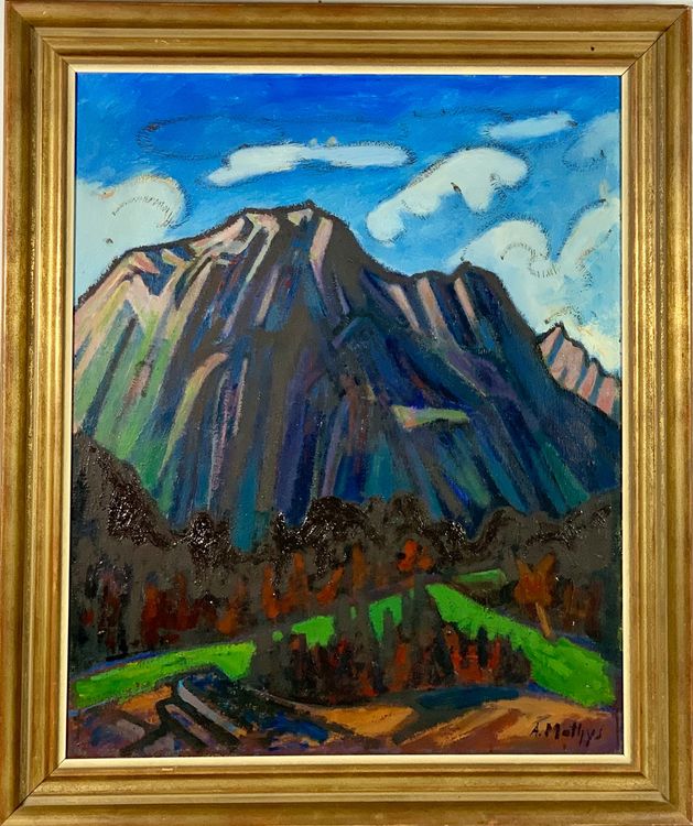 Adolf Mathys (1889-1993) grosses Berglandschaft Gemälde (Gebraucht) in Root für CHF 110 – mit ...