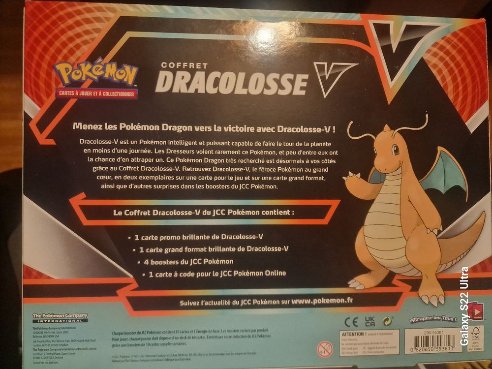 Coffret Pokémon Dracolosse V FR scellé Évolution Céleste (Neu und ...