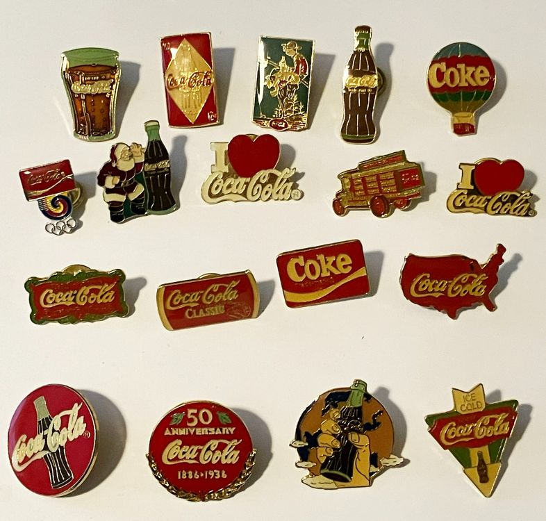 18 Coca-Cola Pins, Sammler-Set (Gebraucht) in Basel für CHF 25 – mit ...