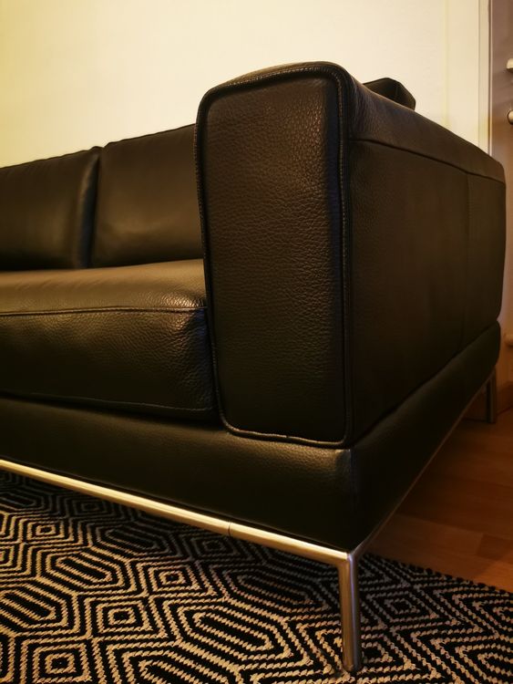 IKEA Arild 3er-Sofa schwarz Leder | Kaufen auf Ricardo