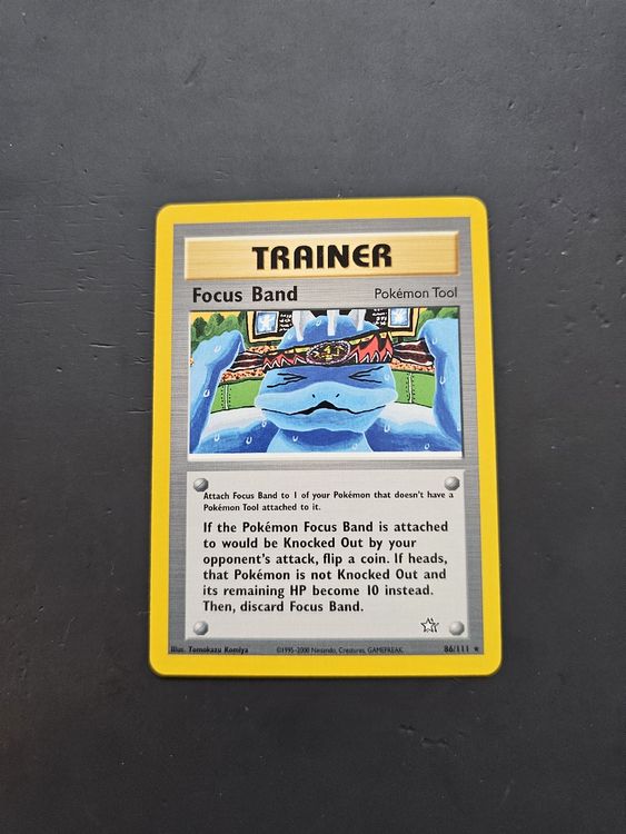 Pokemon Focus Band Karte, Top Zustand, Selten! Neo Genesis (Gebraucht ...
