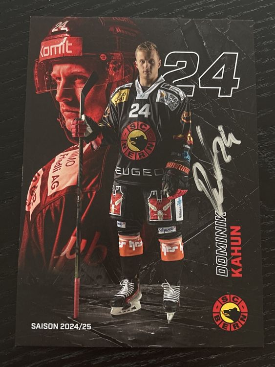 Signierte SCB Kahun Karte Saison 2024/25! (Neu (gemäss Beschreibung ...