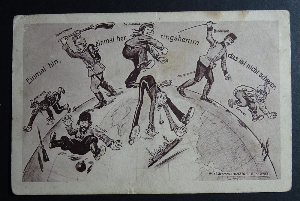 DEUTSCHES REICH 1914, Scherzkarte Kiel (Gebraucht) in Haslen GL für CHF ...