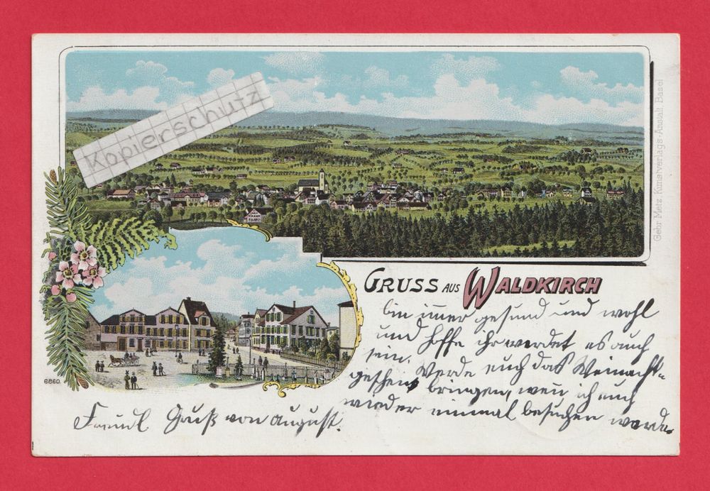Gruss aus Waldkirch (SG) 2-Bild Farb-Litho (Gebraucht) in Zürich für CHF 30 – mit Lieferung auf ...