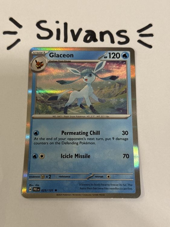 Glaceon Holo 025/131 Prismatic Evolutions Englisch (Neu (gemäss Beschreibung)) in Wil SG für CHF ...