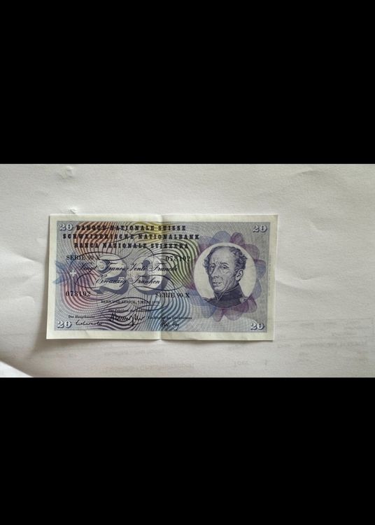 Alte 20 Franken Note (Gebraucht) in Blauen für CHF 2 – mit Lieferung ...