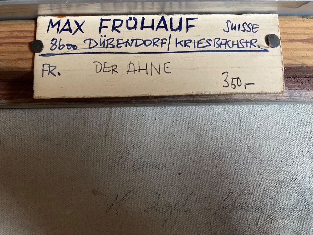 MAX FRÜHAUF / DER AHNE / ANTIK-BILD (Gebraucht) in Nidfurn für CHF 150 ...