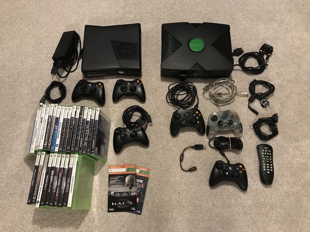 Xboxes (Xbox & Xbox 360 S) inkl. Zubehör und Spiele für 360 (Gebraucht ...