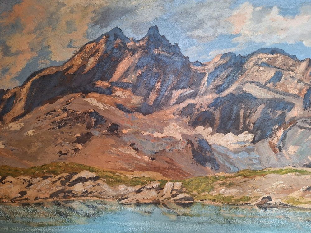 Gottlieb Gubler 1902-1971 - Piz Muragl mit Bergsee Samedan (Gebraucht ...