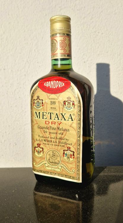 Rarität! Metaxa Dry - 50 years old - abgefüllt in 70er/80er (Neu ...