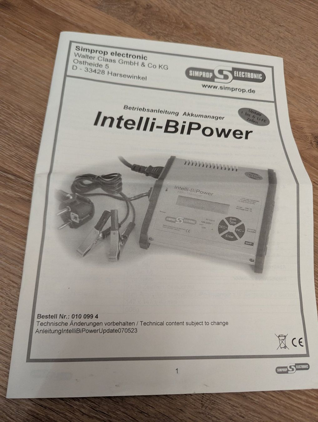 Simprop Intelli-BiPower Ladegerät (LiPo/LiFe/NiMH) – AC/DC (Gebraucht ...