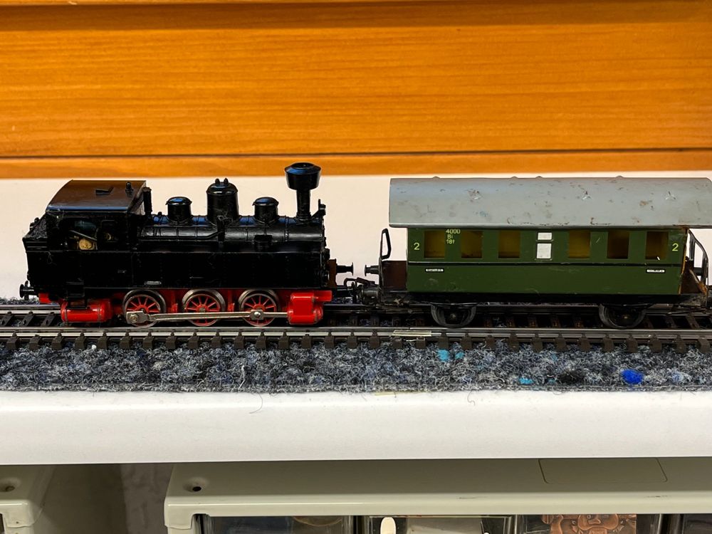 Märklin Dampflok HO WS Analog KLVM 3090 mit Personenwagen (Gebraucht ...