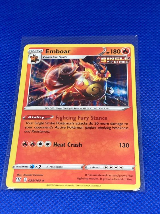 Pokemon Battle Styles Emboar 025 / 163 - Holo | Kaufen auf Ricardo