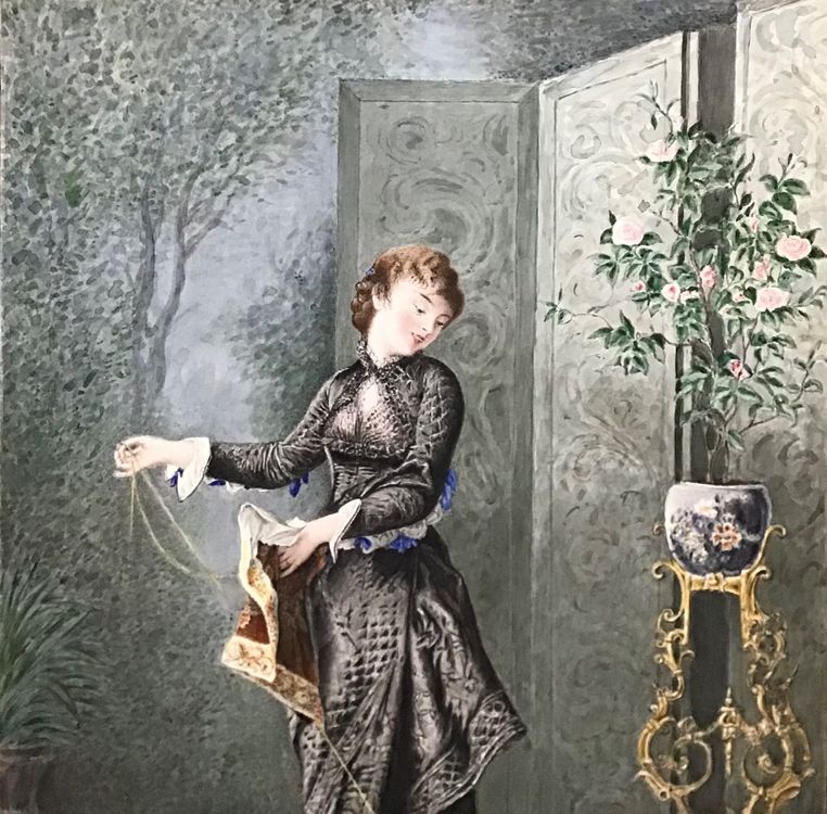 Antike Meisterwerk Aquarell Monogrammiert | Kaufen auf Ricardo