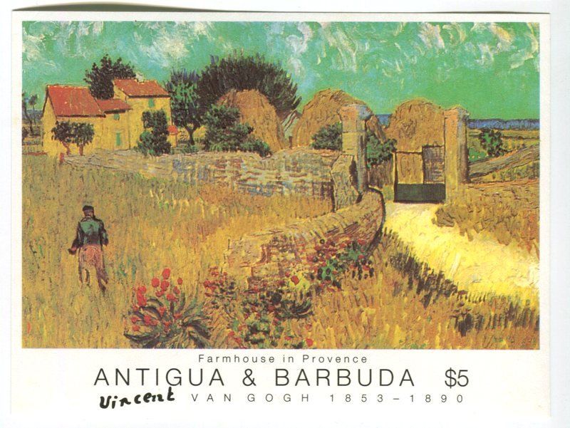 Block "Malerei. Vincent van Gogh". Antigua und Barbuda (Nuovo e nell ...