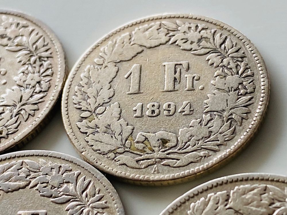 Lot 1 Franken SILBER 1887 1894 1898 1899 1900 SCHWEIZ ab 1.- | Kaufen auf Ricardo