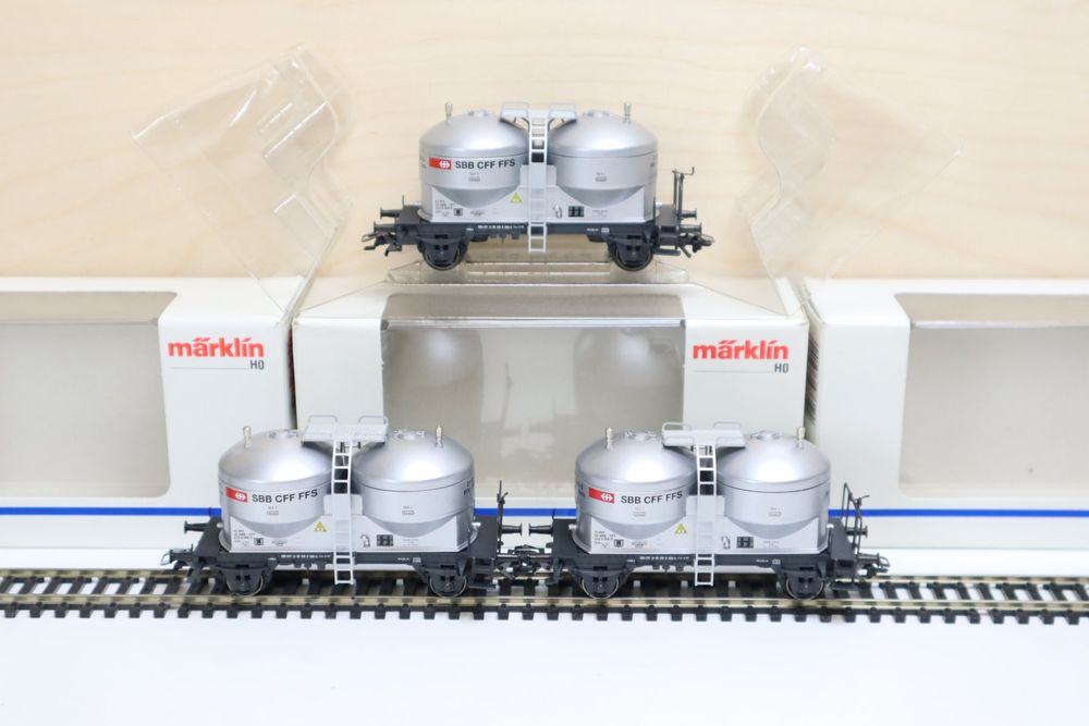 Märklin 3 x SBB Silowagen 47612 - Top Modelle H0 (Gebraucht) in ...