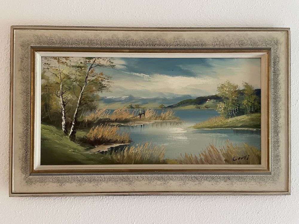 Gemälde Landschaft Frühling handgemalt signiert (Gebraucht) in Wangen SZ für CHF 150 – mit ...