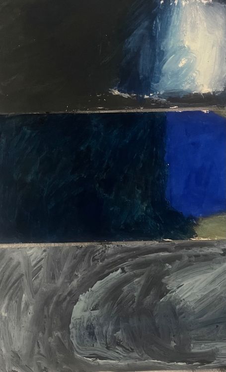 3x Abstrakte Mischtechnik aus Galleri Nachlass | Kaufen auf Ricardo