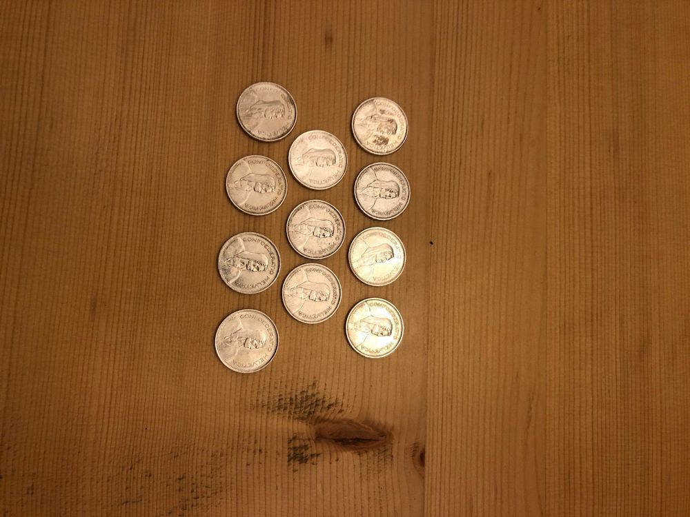5Fr Silber Münzen (Gebraucht) in Oey für CHF 110 – mit Lieferung auf Ricardo kaufen