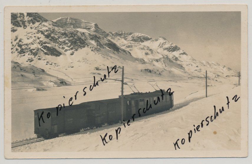 Ansichtskarte Bernina Bahn Rhätische Bahn RhB Bahnstempel | Kaufen auf Ricardo