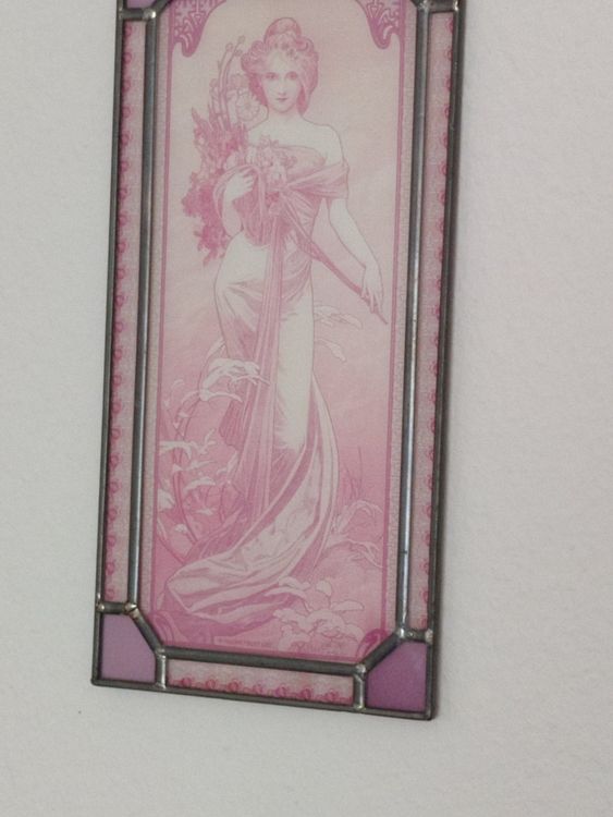 Pink Lady - Alphonse Mucha Tschechien Jugendstil Glas/Blei | Kaufen auf Ricardo