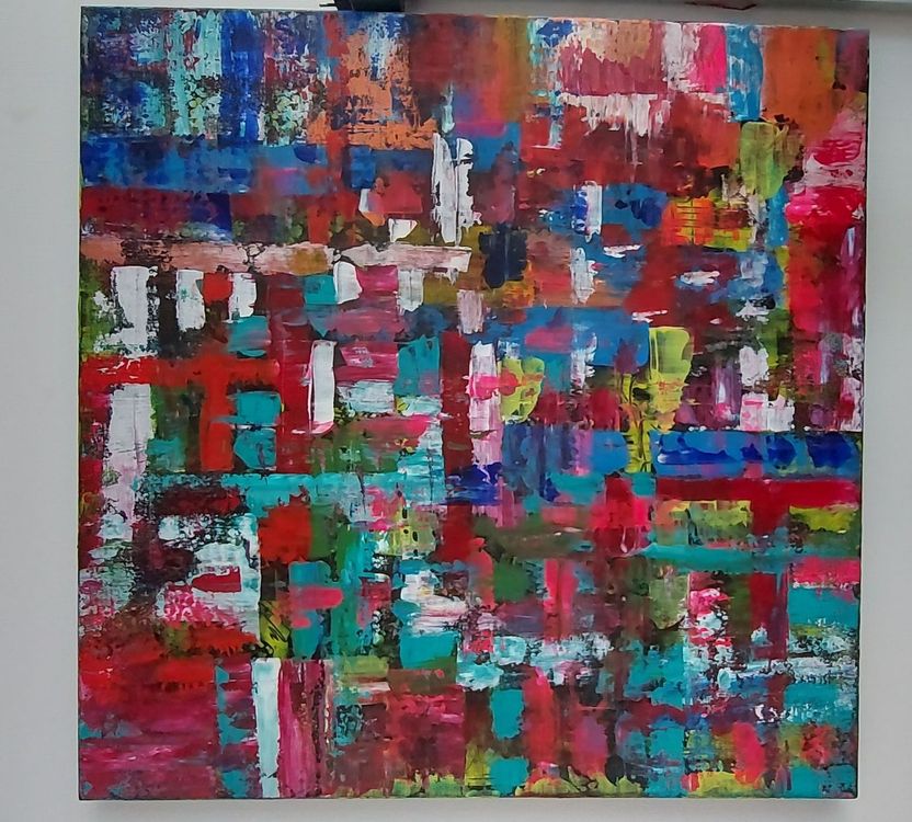 Bild, moderne Kunst, bunt von mir selbstgemalt 80×80 (Neu (gemäss Beschreibung)) in Riehen für ...