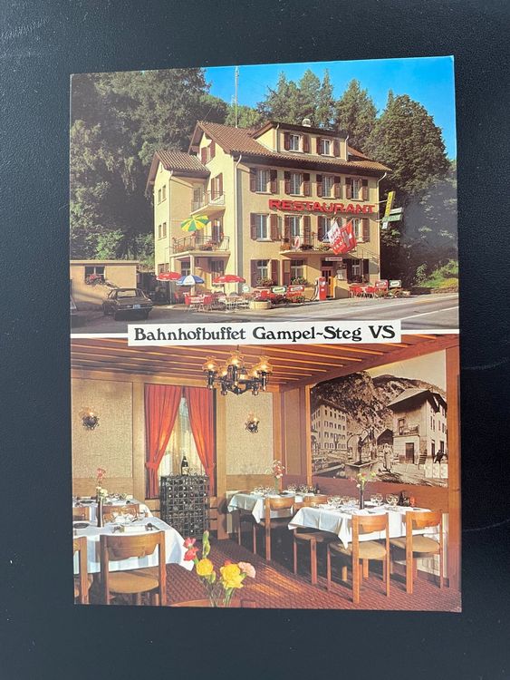 AK VS Gampel-Steg, Bahnhofbuffet (Gebraucht) in Thal für CHF 1 – mit ...