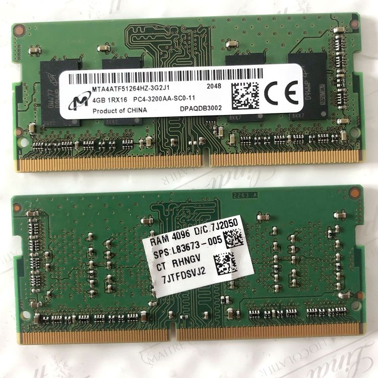 8GB DDR4 für Laptop (2 st. à 4GB PC4 3200AA), 2 RAM Module (Gebraucht ...