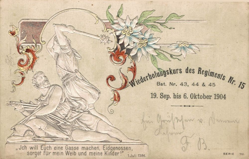 Wiederholungskurs des Reg. Nr. 15, Muri 1904 (Gebraucht) in ...
