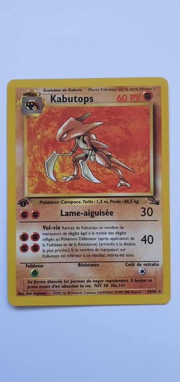 Carte Pokémon Kabutops (Fossile) 24/62 1ère édition (Neu (gemäss Beschreibung)) in Bex für CHF ...