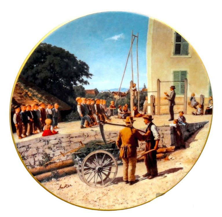 Turnstunde Anker Wandteller assiette Leçon gymnastique 20cm (Neu ...