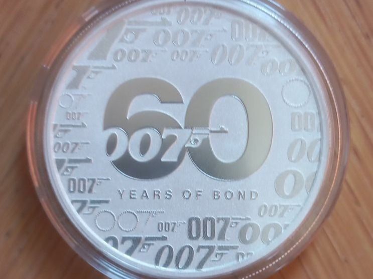 60 Jubiläum JAHREN 007 BOND 1 UNZE OZ SILBER LIMITED 2022 (Neu und originalverpackt) in Trübbach ...
