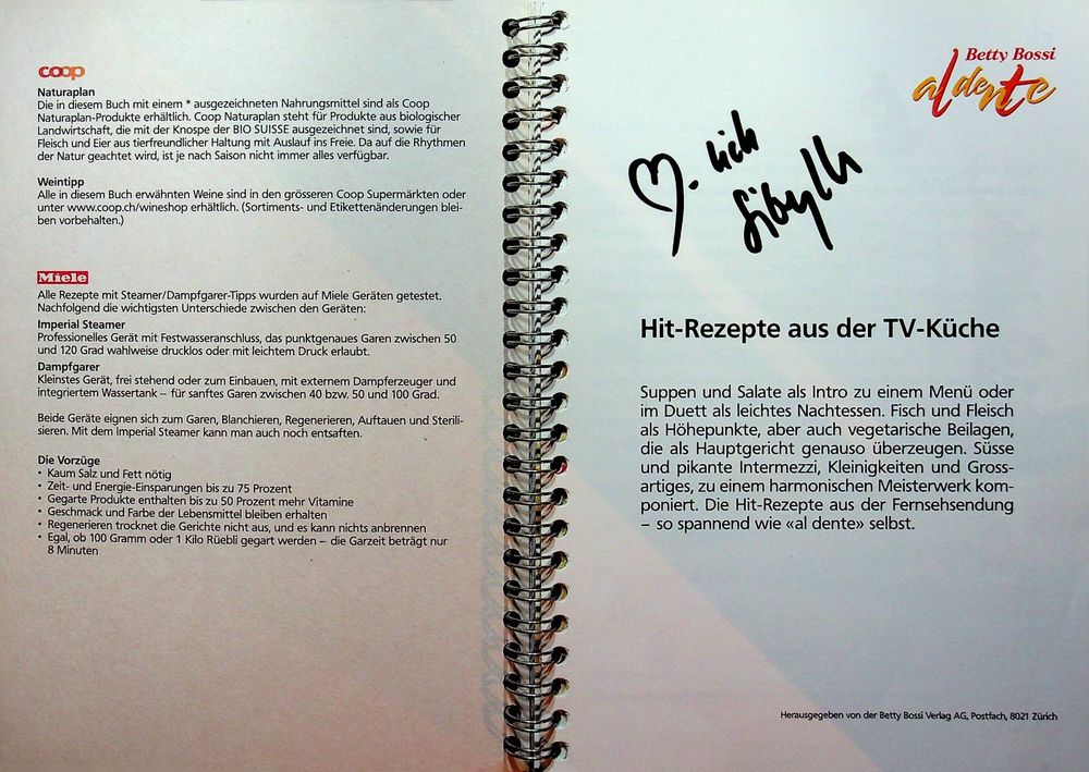 Betty Bossi Al dente 2 EA 2005 signiert v. Sibylle Sager (Gebraucht) in ...