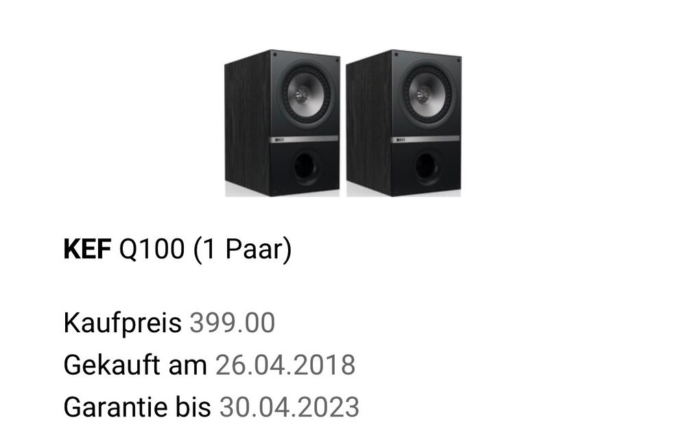 KEF Q100 ( 1 Paar ) | Kaufen auf Ricardo