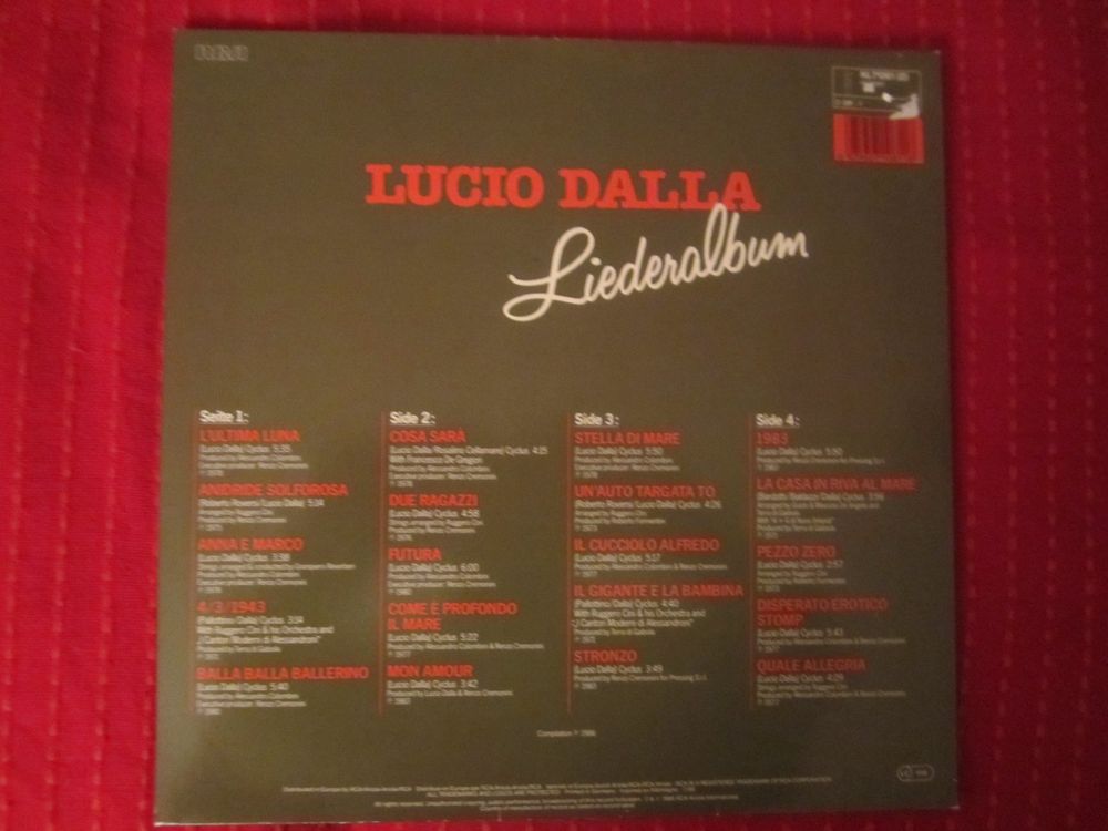 Lucio Dalla DLP The Best + 45er Single Vinyl Schallplatten (D'occasion ...