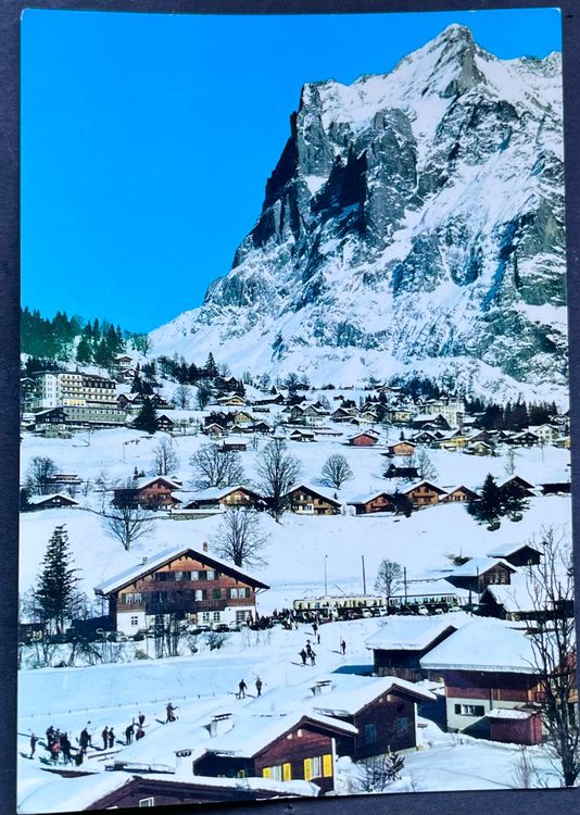 Grindelwald, Station Grund der W.A.B. mit Bahn, Old.Autos | Kaufen auf ...