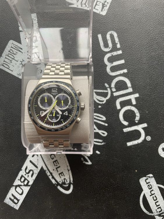 Swatch Uhr Irony New Chrono Sprinkled Water YVS411G | Kaufen auf Ricardo
