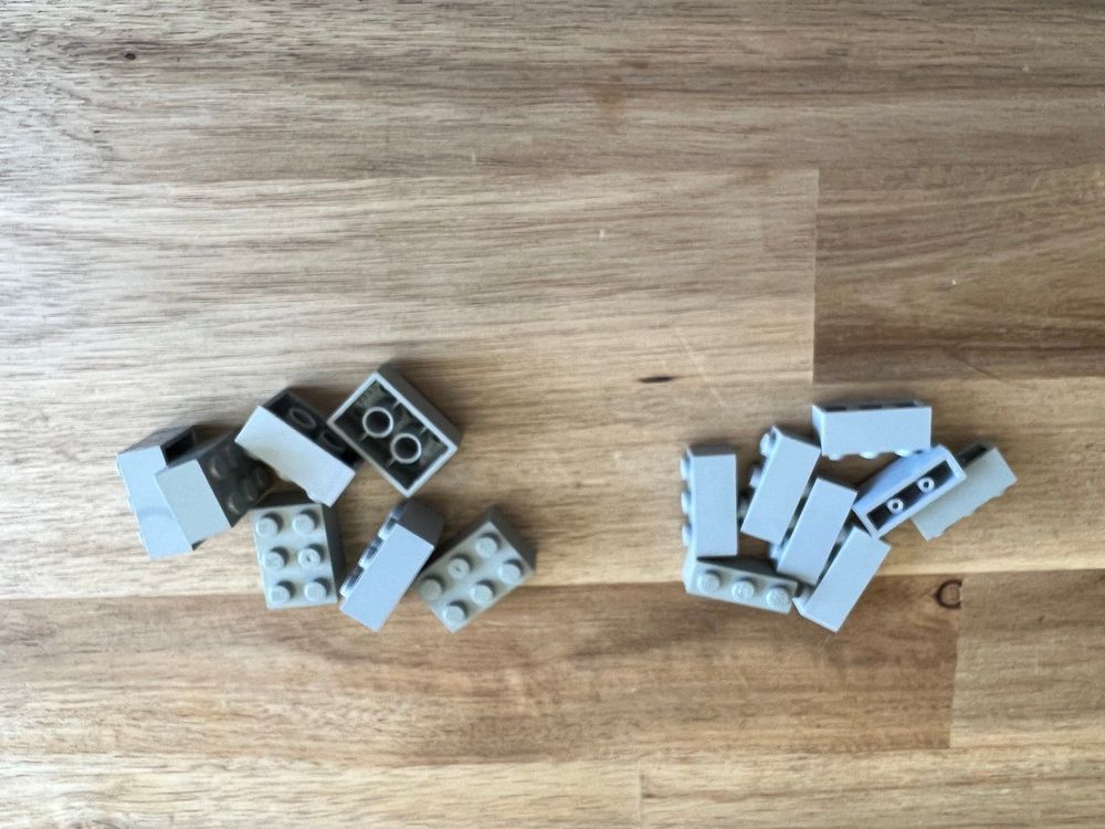 LEGO 3x1 und 3x2 Steine Grau (15 Stk.) | Kaufen auf Ricardo