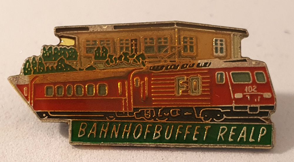 Z698 - Pin FD Bahn Zug Furka Realp Bahnhofbuffet | Kaufen auf Ricardo