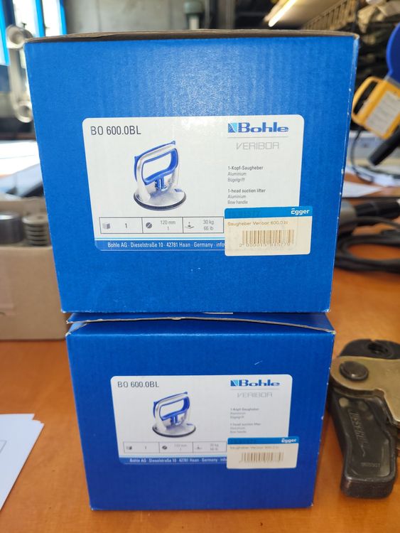 2-mal VERIBOR Saugheber blue line Trgf.30kg Kopf-Ø 120mm Alu (Neu ...