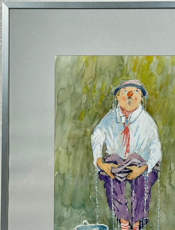 Klaus Brunner AQUARELL SIGNIERT MIT ALURAHMEN | Kaufen auf Ricardo