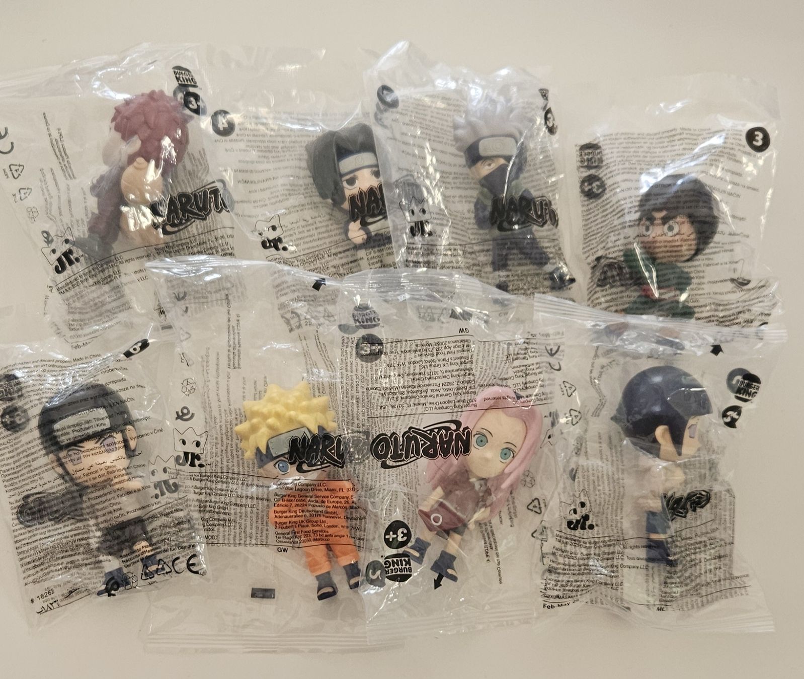 Naruto Burger King 2025 – komplette Sammlung (8 Figuren) OVP (Neu und ...