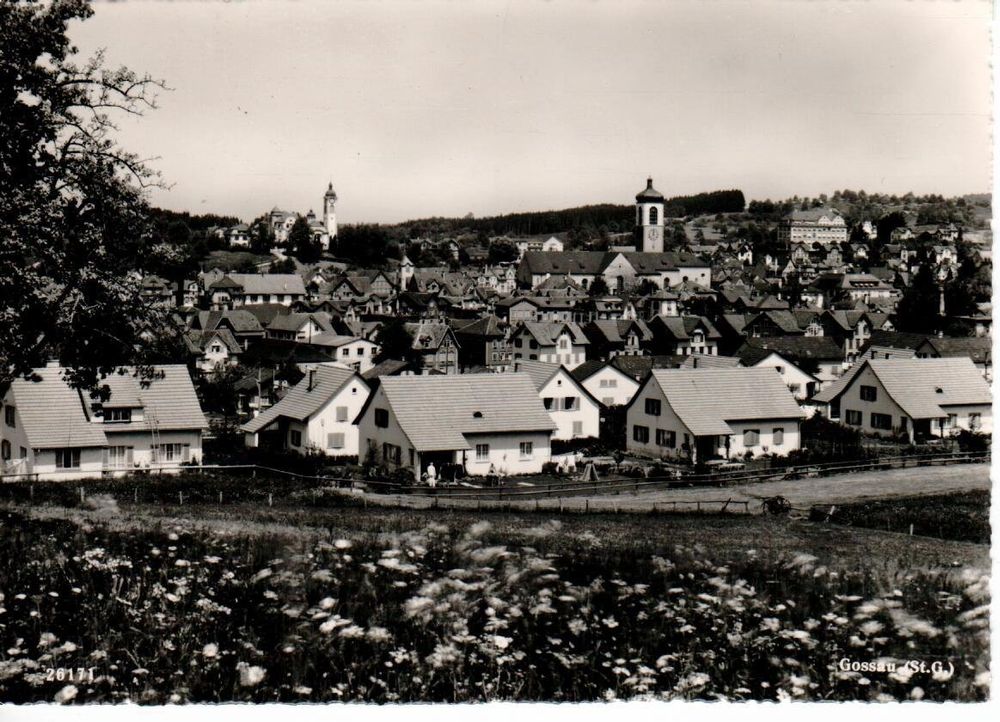 Alte Postkarte Gossau SG 1955 (Gebraucht) in Wolhusen für CHF 6 – mit Lieferung auf Ricardo kaufen