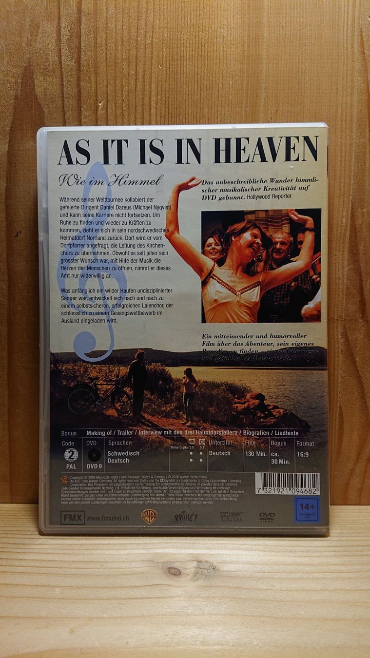 AS IT IS IN HEAVEN wie im Himmel DVD (Gebraucht) in Wilderswil für CHF ...